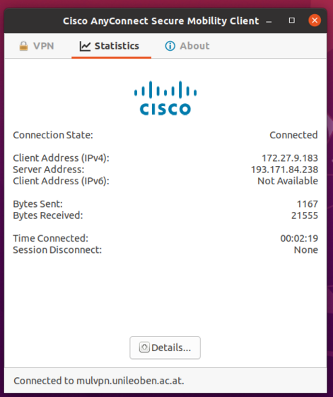 Verwendung des Cisco AnyConnect Secure Mobility Client 4.10 unter ...