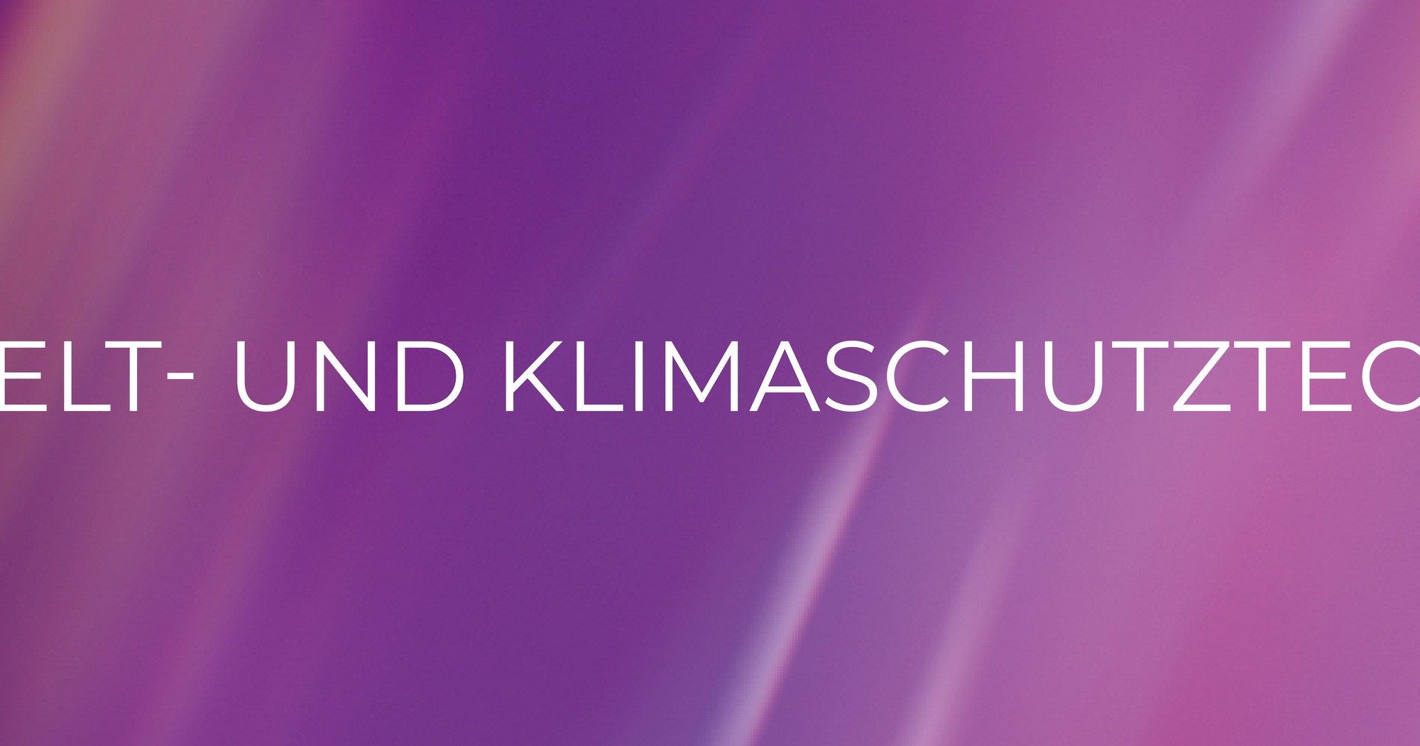 Environmental and Climate Protection Technology | Master